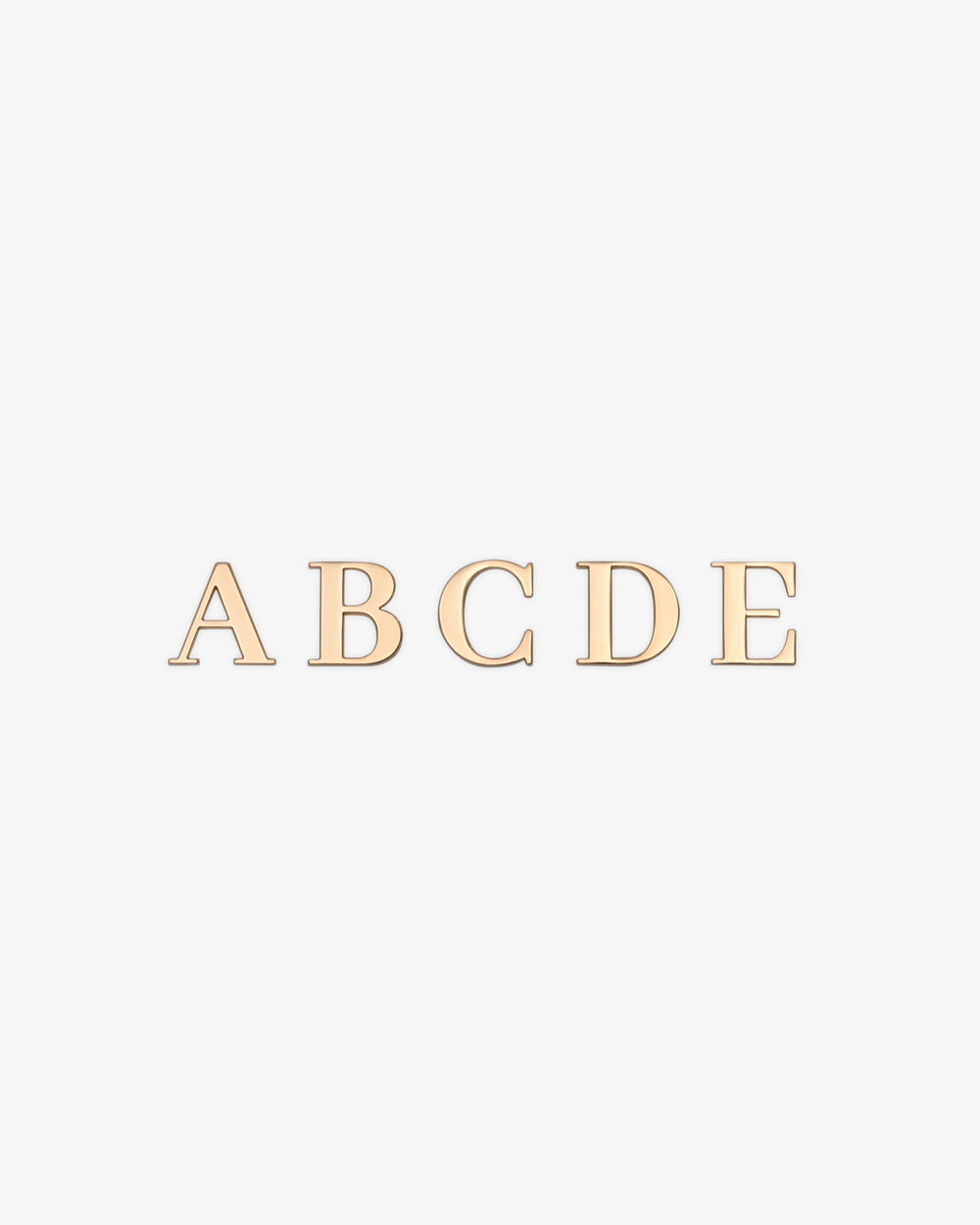 Set of 5 Serif Letters or Symbols in Gold