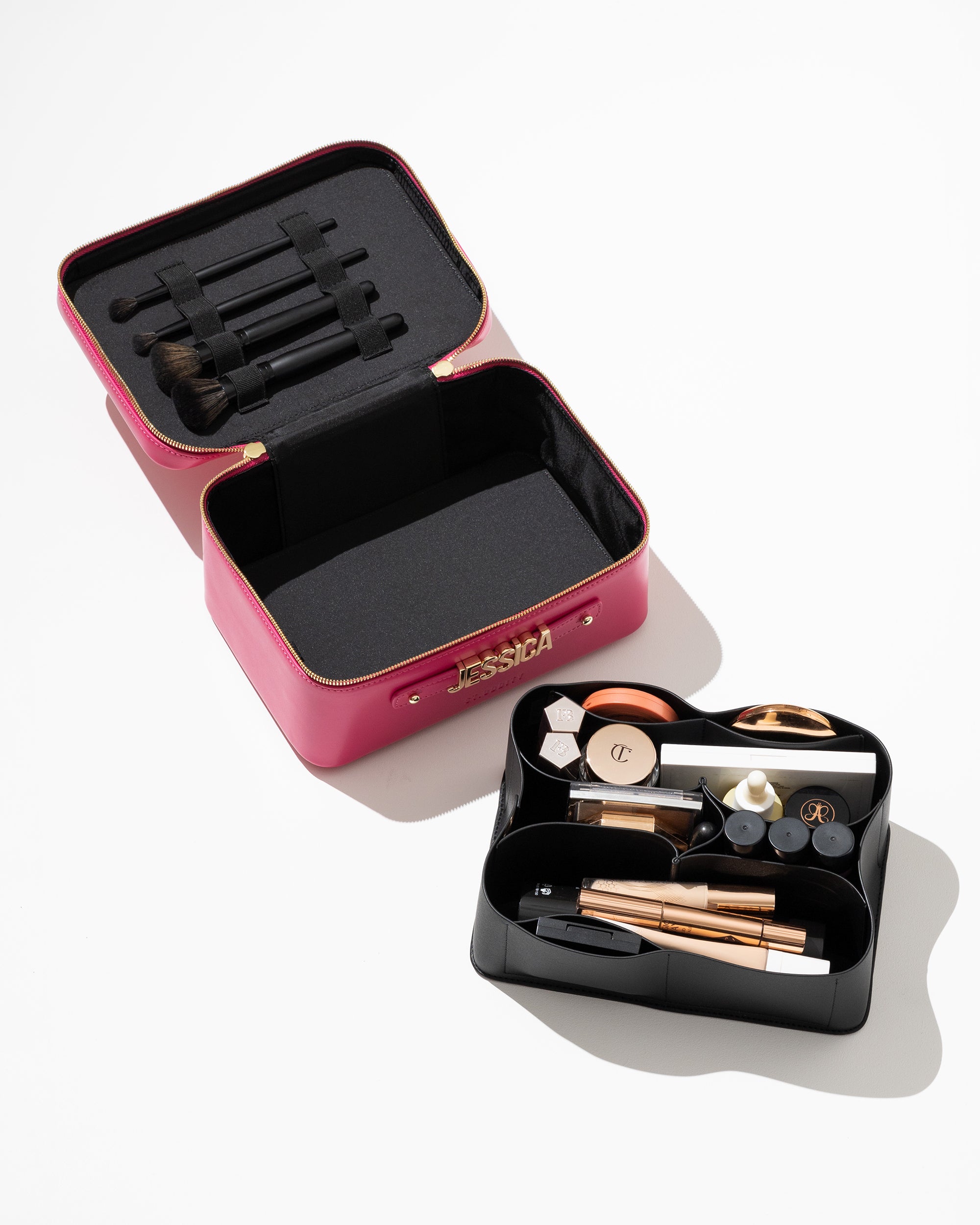 Vanity Case in Hot Pink with Personalised Hardware – St. Oddity