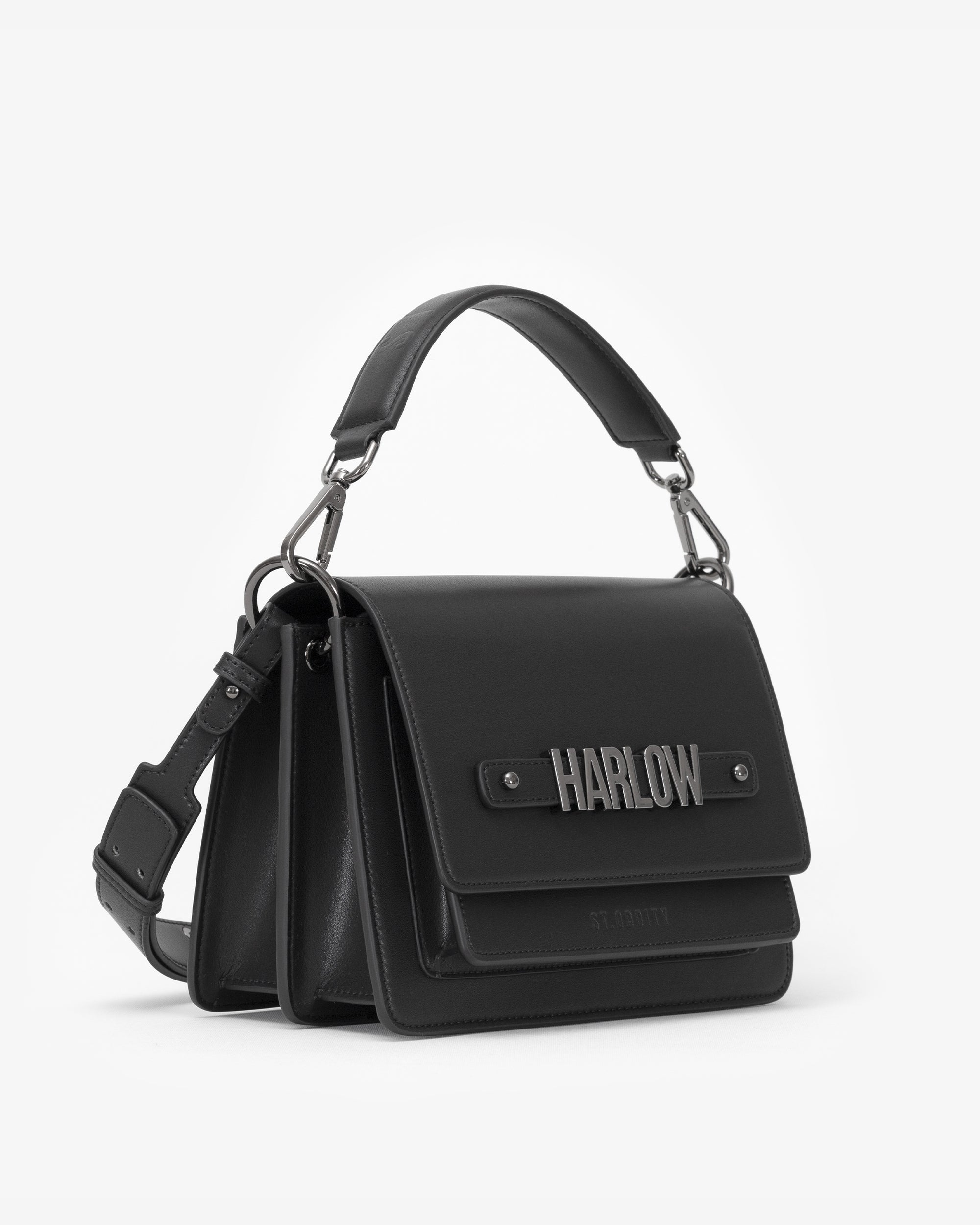 Pre-order (Mid-August): Shoulder Bag in Black/Gunmetal with Personalis ...