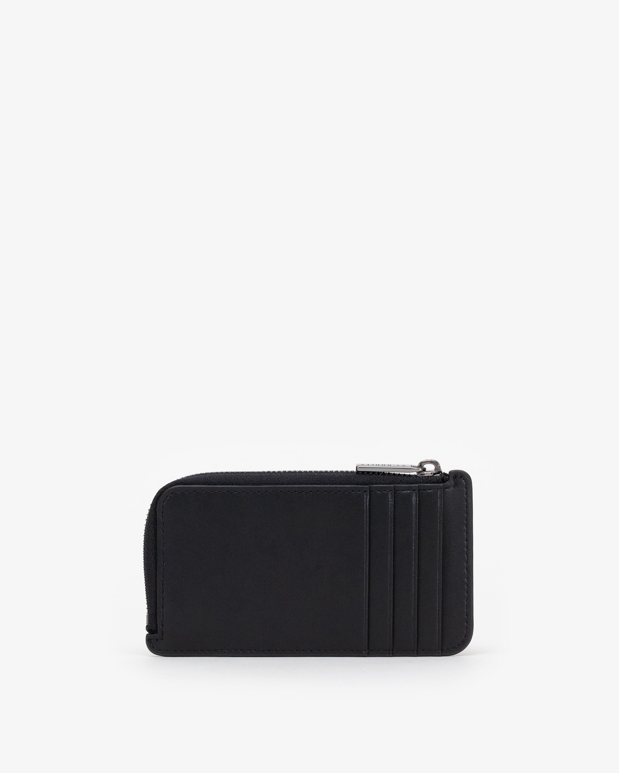 Zip Card Holder in Black/Gunmetal – St. Oddity