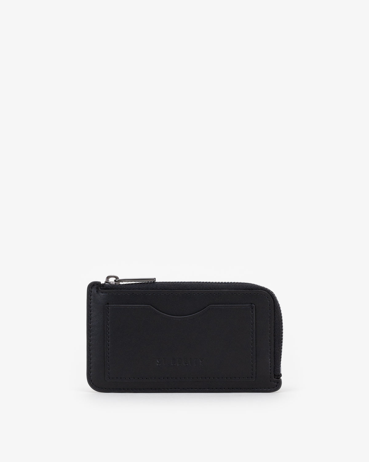 Zip Card Holder in Black/Gunmetal – St. Oddity